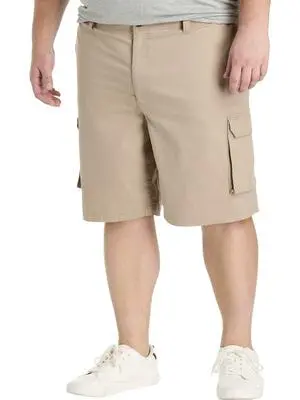 TRUE NATION BY DXL Big & Tall Stretch Ripstop Cargo Shorts - Khaki