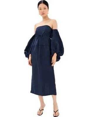 ROSIE ASSOULIN Rosie Assoulin Balloon Sleeve Midi Dress