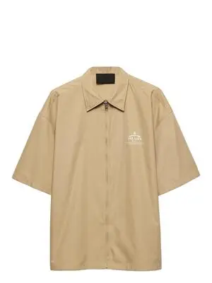 Prada Short-sleeved Technical Cotton Shirt - Desert Beige