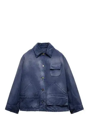 Prada Canvas Trucker Jacket - Navy