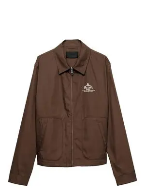 Prada Cotton Blend Blouson Jacket - Ebony