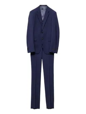 Prada Single Breasted Wool And Mohair Suit - Baltic Blue