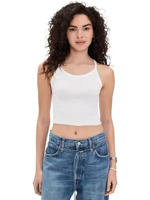 Eterne Cropped Rib Tank - Ivory