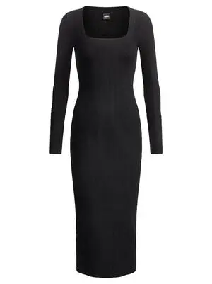 BOSS Knitted Square Neck Dress - Black