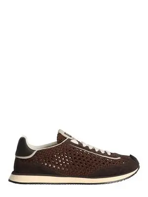 Dolce & Gabbana DG Woven Runner Sneakers Moro/ebano