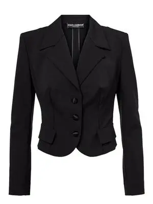 Dolce & Gabbana Cropped Blazer - Black