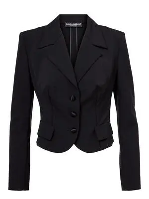 Dolce & Gabbana Cropped Blazer - Black