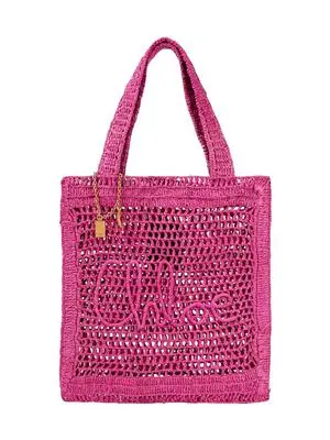 Chloé Summer Raffia-effect Tote Bag - Pink