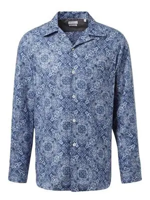 Brunello Cucinelli Paisley Cotton Shirt - Blue