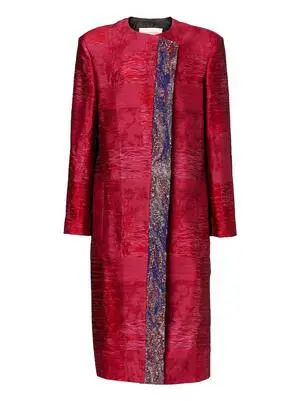 Dries Van Noten Cotton-blend Jacquard Coat - Pink