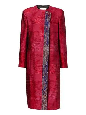 Dries Van Noten Cotton-blend Jacquard Coat - Pink
