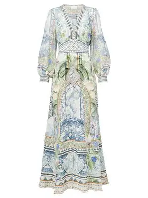 Camilla Printed Silk Crêpe De Chine Maxi Dress - Multicoloured