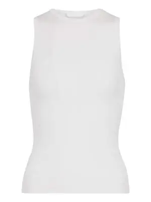 Wardrobe.NYC Ribbed-knit Cotton Tank Top - White