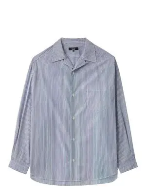 Comme Des Garçons Striped Button-up Shirt - Blue