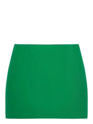 PILZER Mini Skirt With Contrasting Trim - Green