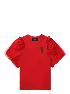 Simone Rocha Crystal-embellished Blouse - Red