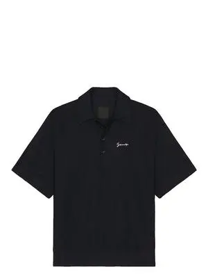 Givenchy Half Zip Short Sleeve Sweatshirt - Black & Navy