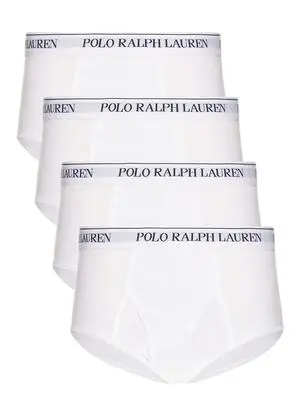 Polo Ralph Lauren Mid Rise Brief 4 Pack - White