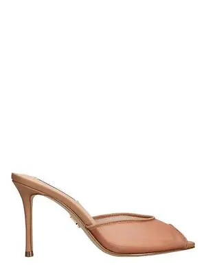 Steve Madden Mesh Heeled Pumps - Tan