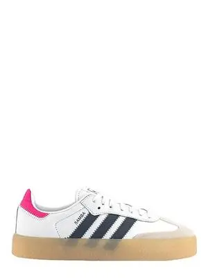 Adidas Sambae Leather Low-top Trainers - White Night Indigo Pink