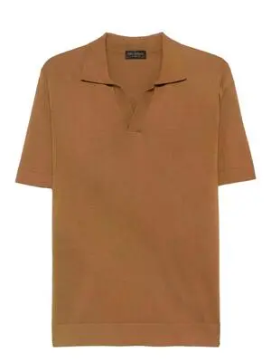 DELL'OGLIO Cotton T-shirt - Brown