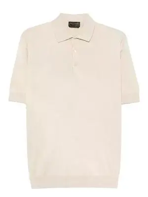 DELL'OGLIO Cotton Polo Shirt - Neutrals
