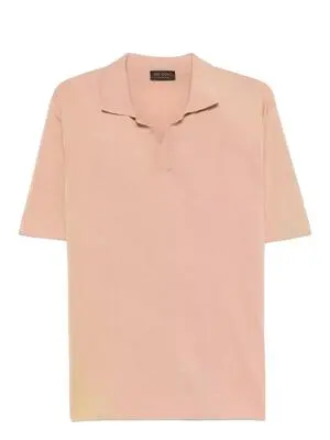 DELL'OGLIO Cotton Polo Shirt Neutrals
