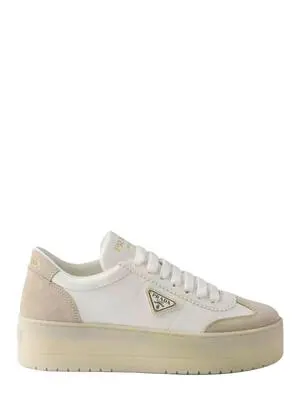 Prada Downtown Platform Sneakers - White