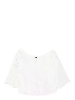 Pinko Off-shoulder Broderie Anglaise Blouse - White