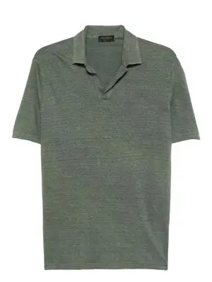 DELL'OGLIO Linen T-shirt - Green