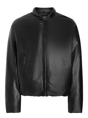 Dolce & Gabbana Padded Sheepskin Bomber Jacket - Black