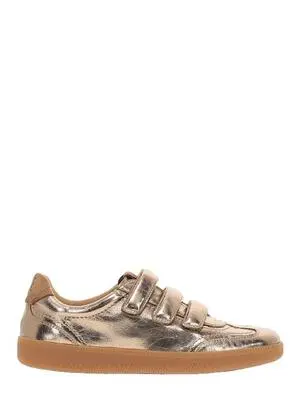 Frye Milly 3 Strap Sneakers Gold