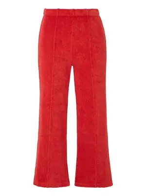 Suzie Kondi Fili Kick Cropped Flared Pants - Red
