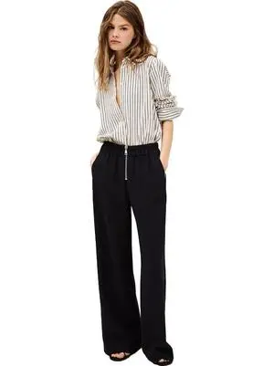Ba&sh Carlos Wide Leg Trousers - Blue