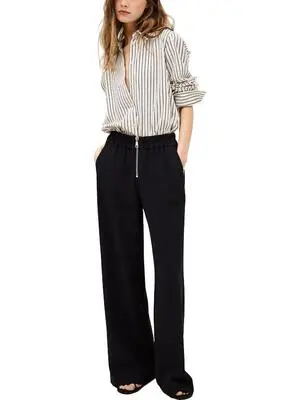 Ba&sh Carlos Wide Leg Trousers - Blue