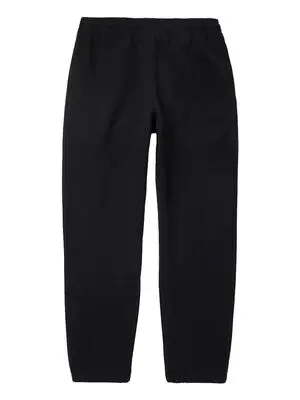 Burberry Tapered Logo-appliquéd Cotton-jersey Sweatpants - Black