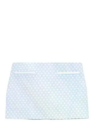 ROWEN ROSE Polka Dot Mini Skirt - Blue
