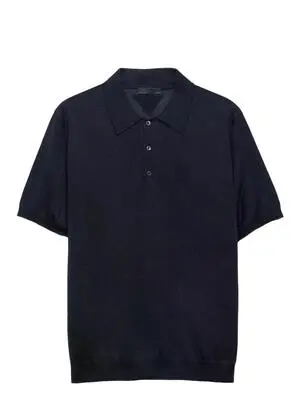 Prada Knitted Polo Shirt - Blue
