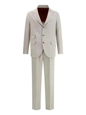Brunello Cucinelli Silk Suit Neutrals