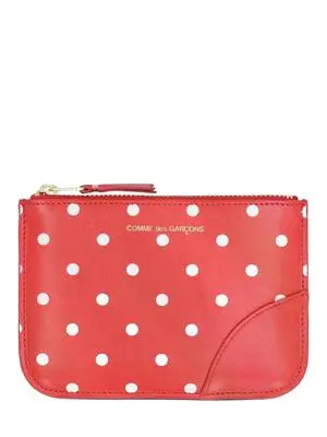 Comme Des Garçons Small Polka Dot Pouch - Red