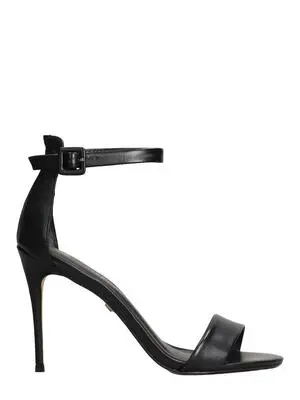 ANDREA CARRANO 105mm Leather Sandals - Black