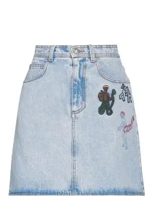 Marni Denim Flared Skirt - Blue