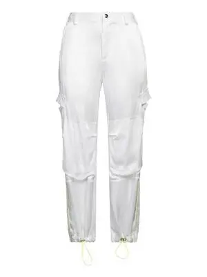 Iceberg High Waisted Cargo Pants - White