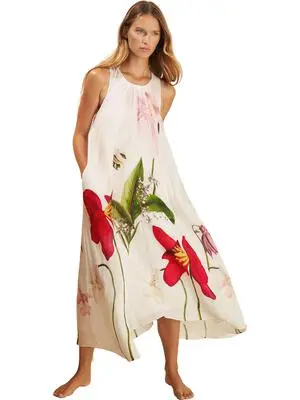 NEW YORK BOTANICAL GARDENS Aria NYBG Floral Print Maxi Dress