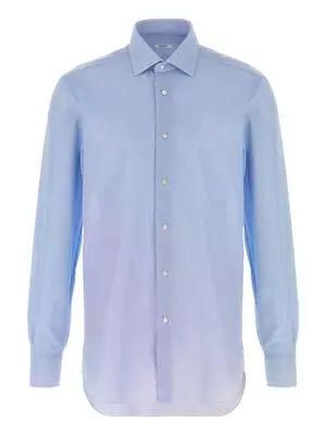 BARBA NAPOLI Cotton Shirt Blue