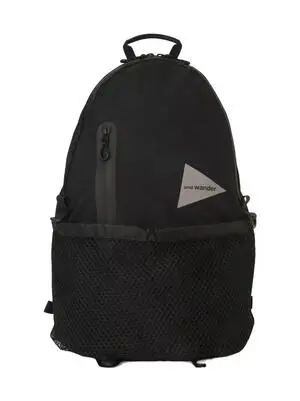 AND WANDER Logo Print Backpack - Black