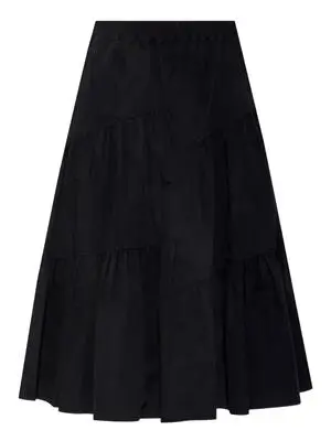 Tory Burch Cotton Midi Skirt - Black