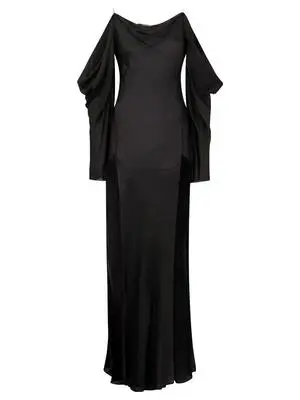 Roberto Cavalli Silk Maxi Dress - Black