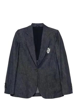 Brunello Cucinelli Chambray Blazer - Blue