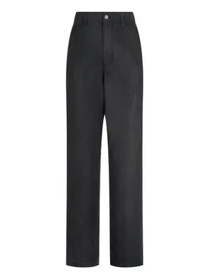 STUDIO TOMBOY High-waisted Straight-leg Trousers - Black